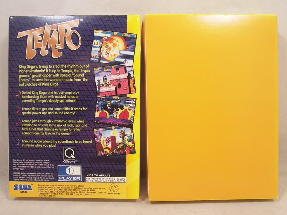 Tempo (SEGA Genesis 32X) Authentic BOX ONLY | eBay