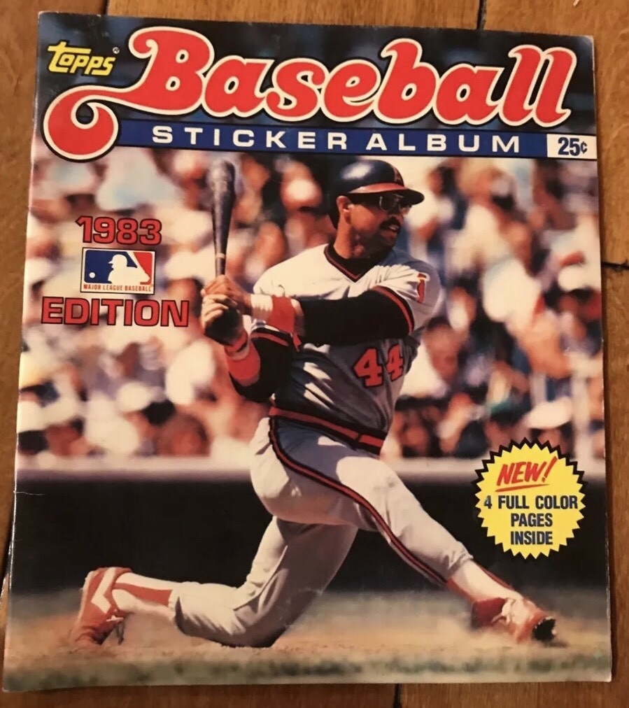 1983 TOPPS BASEBALL Sticker Album Book Unused REGGIE JACKSON | eBay