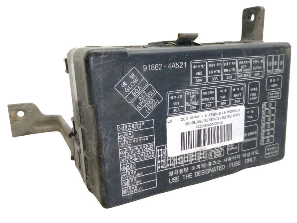 918624A521 FUSE BOX UNIT / 969033 FOR HYUNDAI H 1 STAREX H 1 STAREX ...
