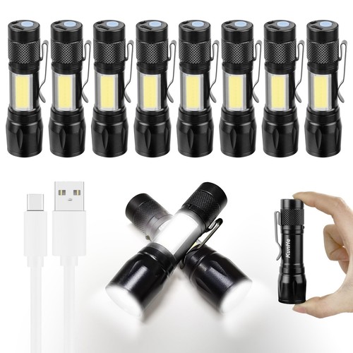 USB Rechargeable Mini Small LED Flashlights Bulk Camping Lantern ...
