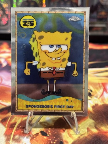 2025 Topps Chrome SpongeBob #25-1 Spongebob's First Day 25th ...