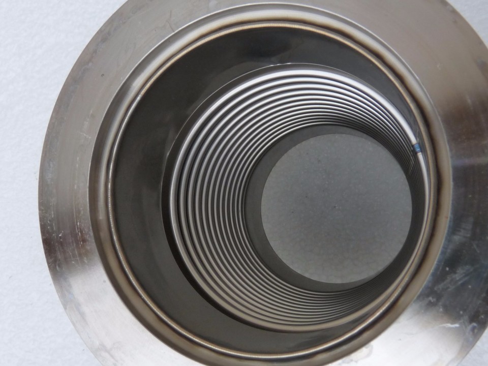 VACUUM FITTING STAINLESS STEEL FLEXIBLE BELLOW ISO LF 63 NW63 FLANGE 6 ...