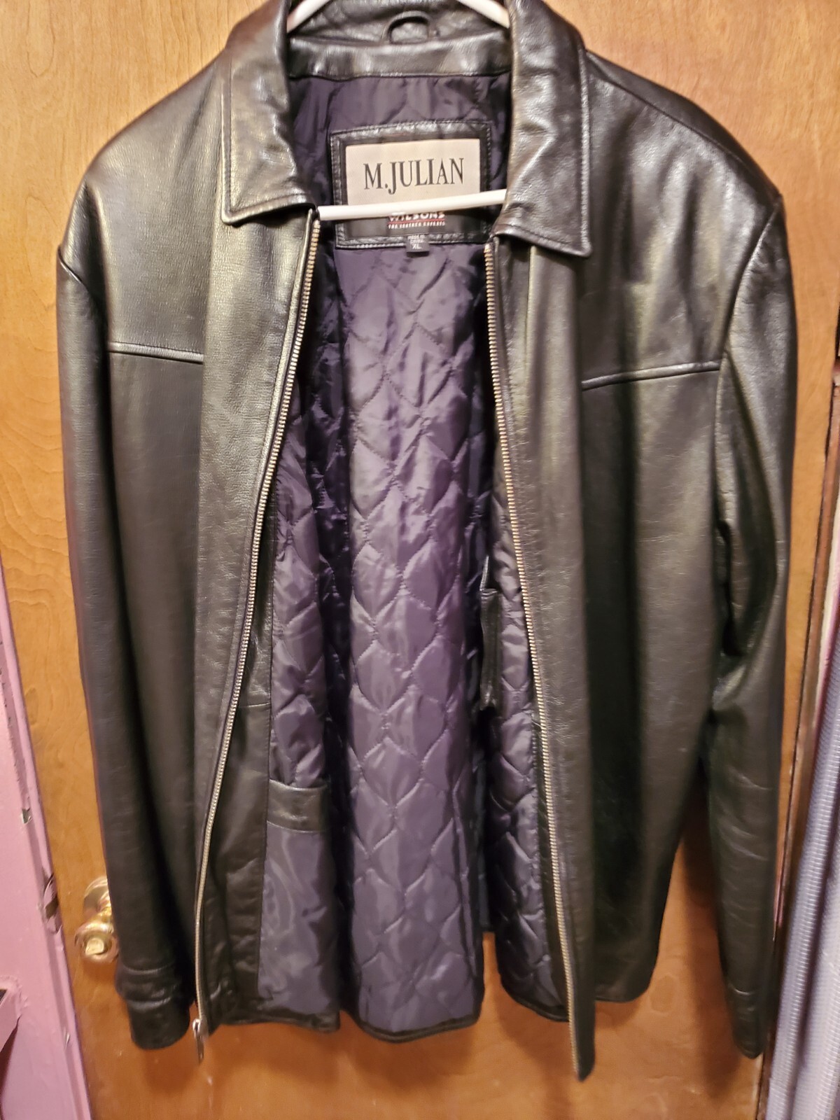 M Julian Wilson Leather XL Black Leather Jacket w Zipper | eBay