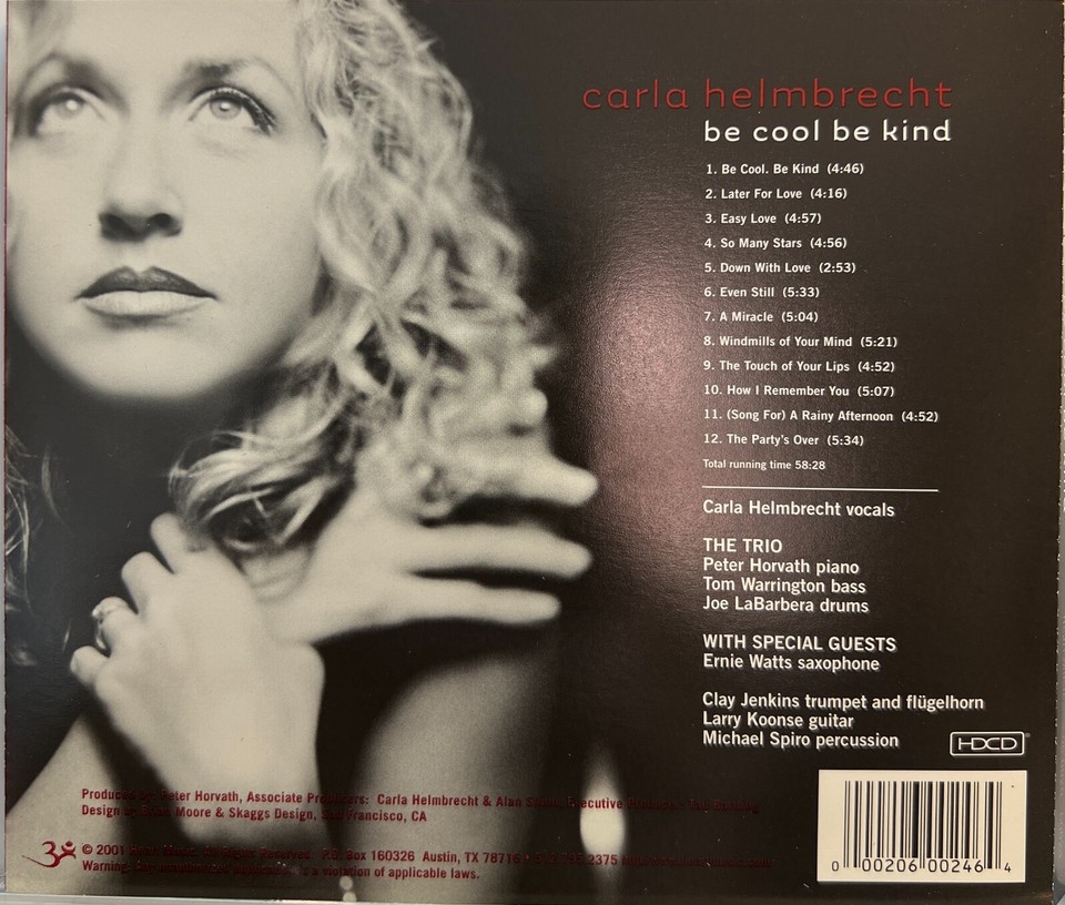 Carla Helmbrecht : Be Cool Be Kind (CD HDCD 2001 Heart Music) *Rare ...
