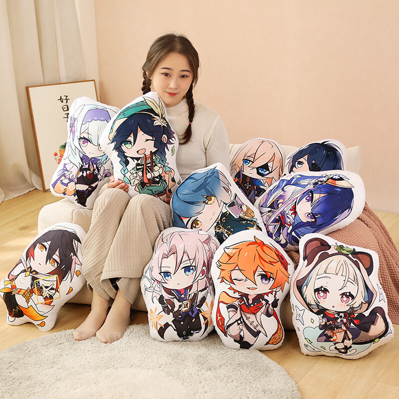 Genshin Impact Ganyu Cosplay Anime Stuffed Plush Pillow Doll Decorative ...