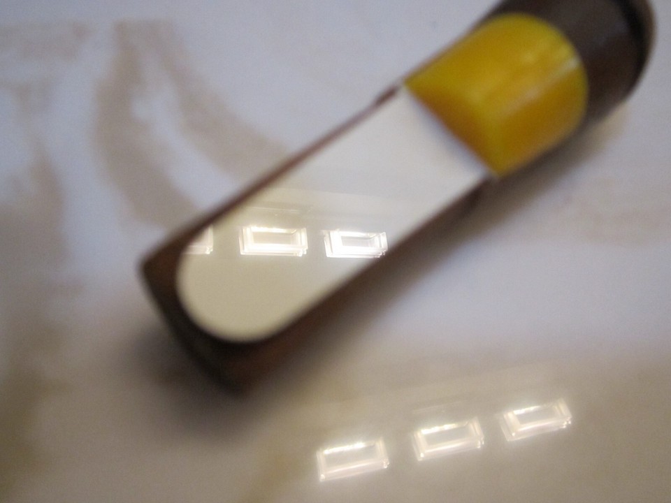 Vintage MALLARDTONE 4 7/8" wooden DUCK CALL with yellow wedge in box w ...