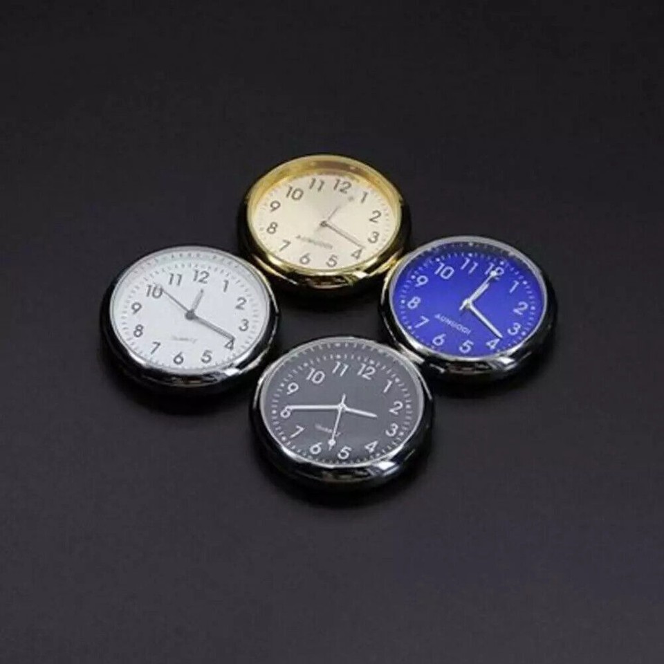 Car Mini Luminous Quartz Analog Clock Dashboard Stick-On Watch Marine ...
