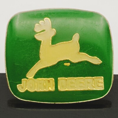 John Deere Pin Badge Enamel Tractor Farmer Lapel Hat Bag Vintage ...