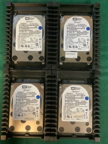 Lot of 4 WD VelociRaptor 250GB SATA 10K 3.5" HDD WD2500HHTZ-60N21V0 ...