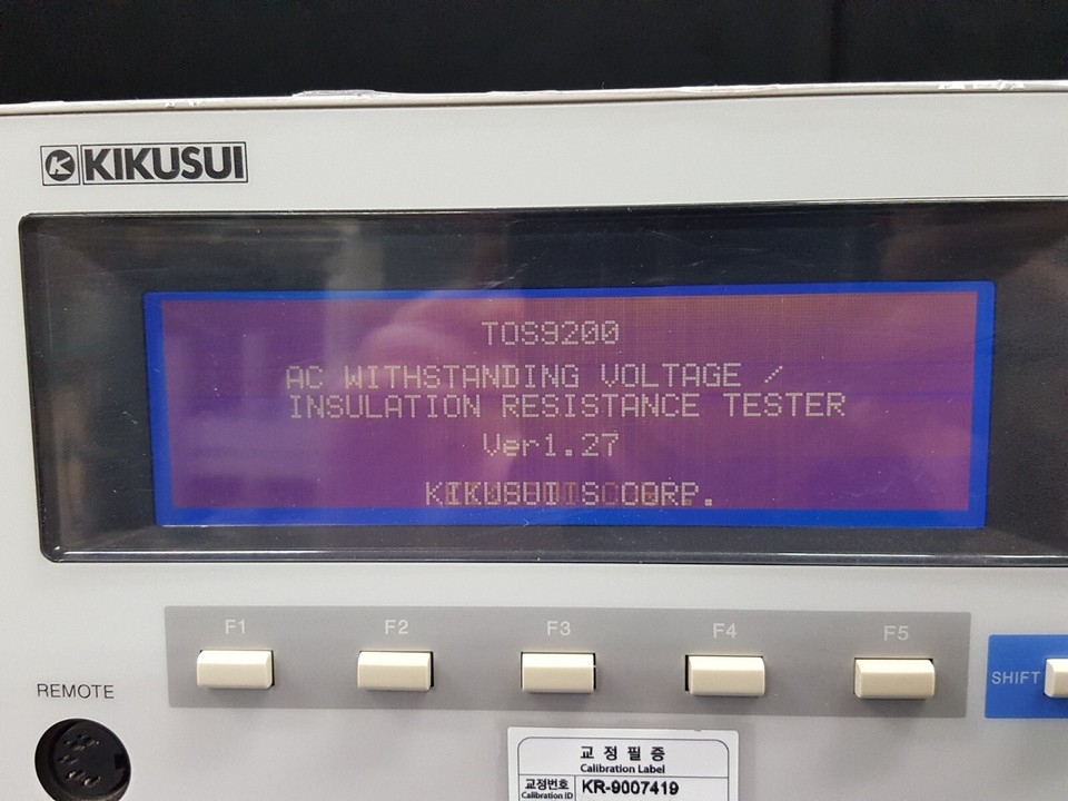 Kikusui TOS9200: AC Withstanding Voltage/Insulation Resistance Tester ...