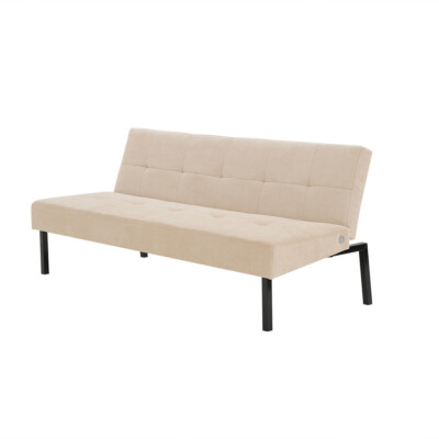 3 Seater Click-Clack Soft Polyester Fabric Sofa Bed Home Office ...