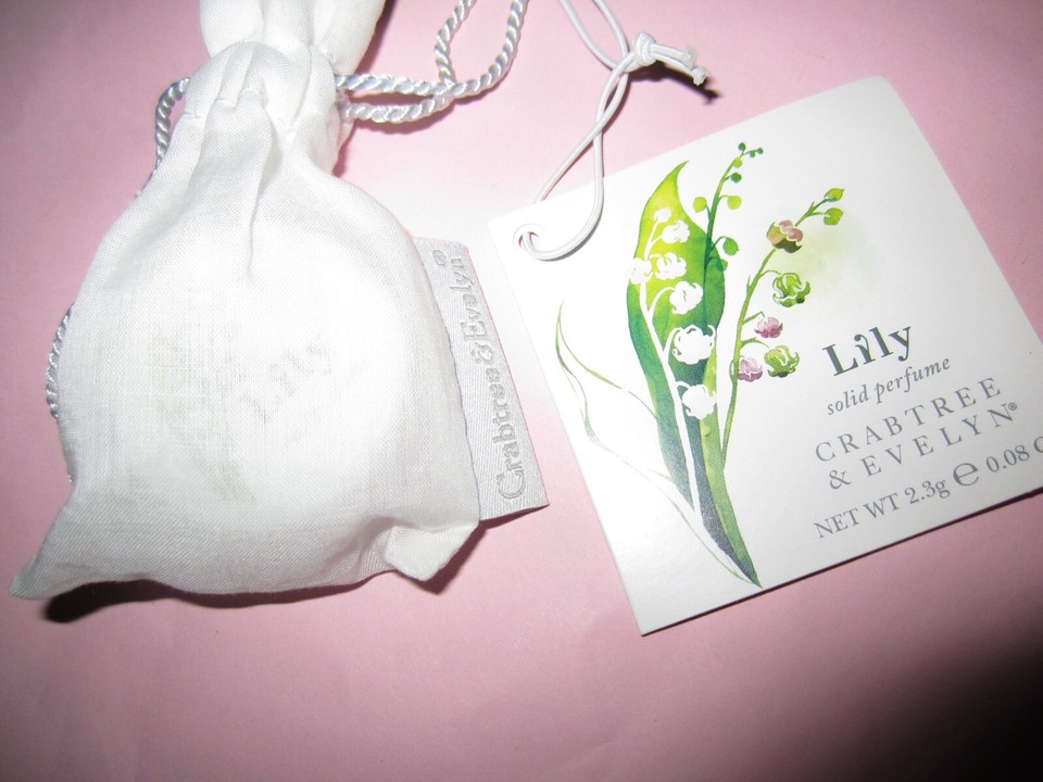 Crabtree & Evelyn Classic LILY Solid Perfume Compact New in bag 0.08 oz ...