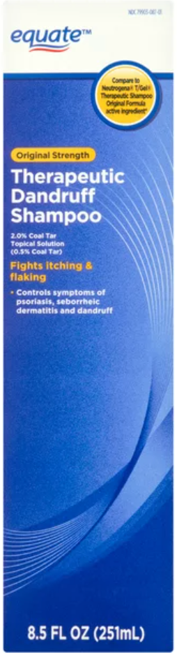 NEW 3 Equate Dandruff Compared to Neutrogena T/Gel Therapeutic Shampoo ...