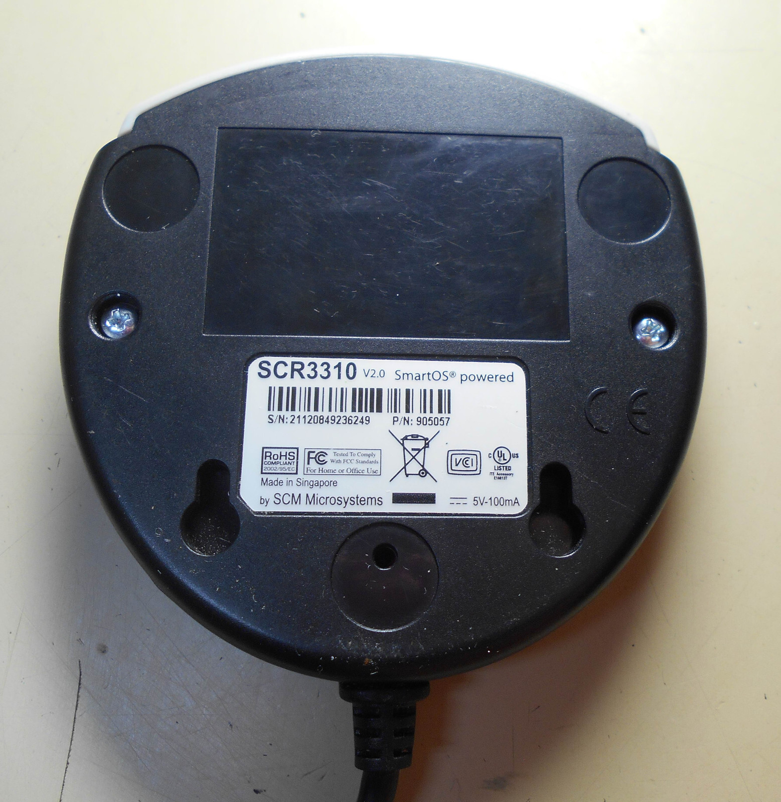 SCM+Microsystems+USB+Smart+ID+Card+Reader+Adapter+DOD+CAC+Scr3310+V2.0 ...