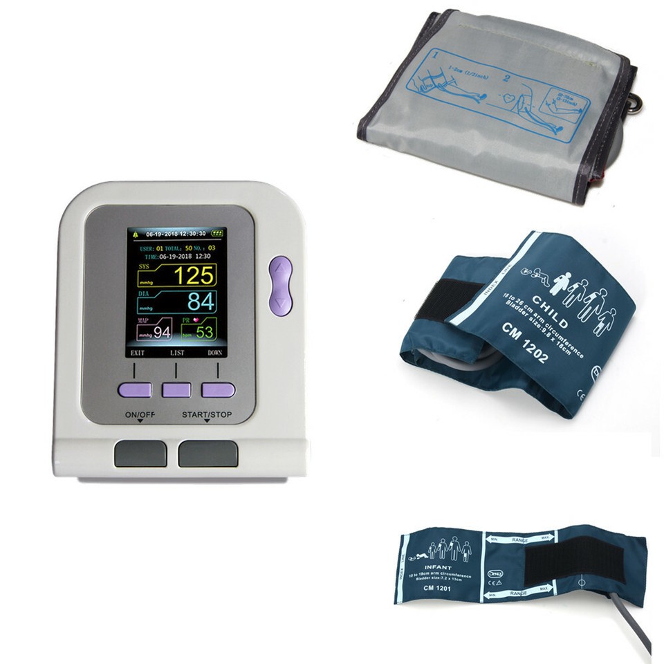 FDA Digital Blood Pressure Monitor upper Arm NIBP Machine Adult ...