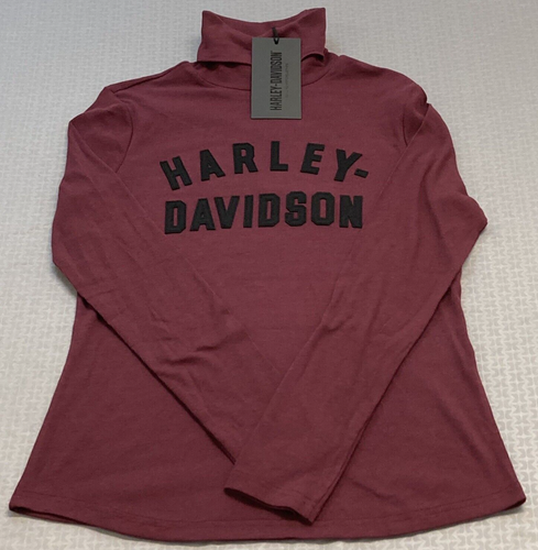 NEW GENUINE HARLEY DAVIDSON 96470-23VW WOMEN'S XSMALL TURTLENECK RED ...