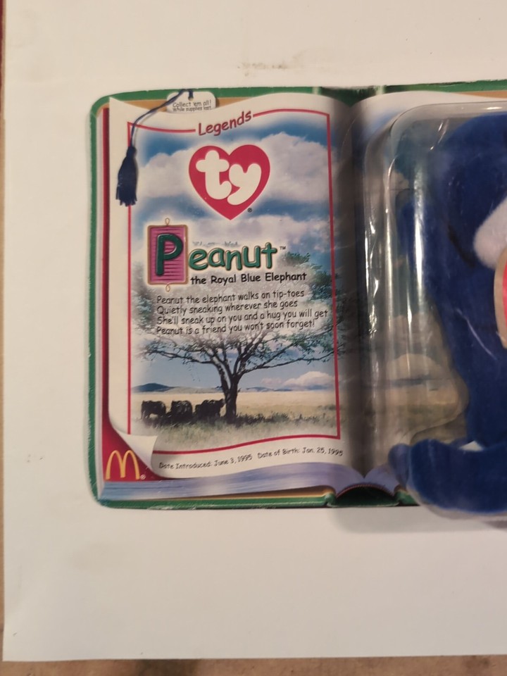 2000 TY Beanie Babies: McDonald's Legends- Peanut the Royal Blue ...
