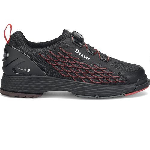 MENS DEXTER THE C9 KNIT BOA BOWLING SHOES BLACK/RED SIZES 7 - 14 MEDIUM ...