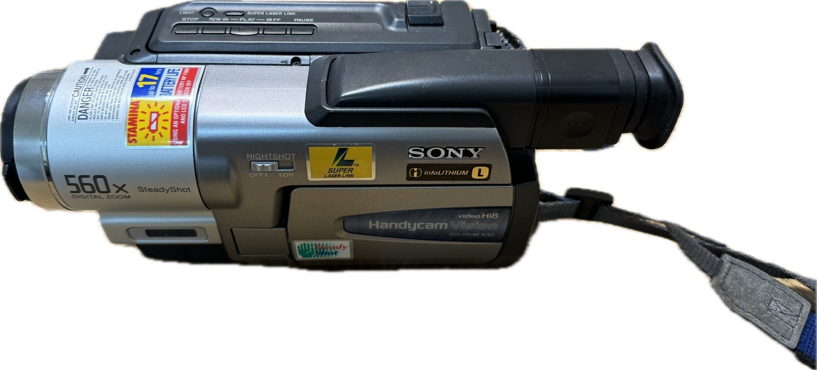 Sony Hi8 NTSC Handycam Camcorder CCD-TRV98 Bundle Video Transfer TESTED ...