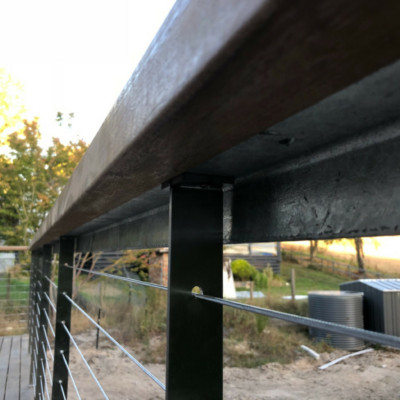 Flat Bar Intermediate Post 960mm Stainless Steel 316 Wire Balustrade ...