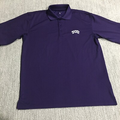 TCU Polo Shirt Men's Small Purple Texas Christian University ...