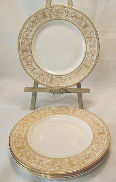 Set 5 Royal Doulton Sovereign Gold English Fine Bone China H4973 Salad ...