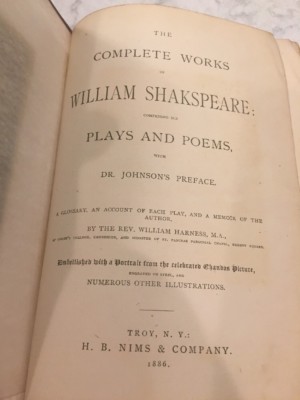 THE COMPLETE WORKS OF WILLIAM SHAKESPEARE Plays & Poems - 1886 Nims ...