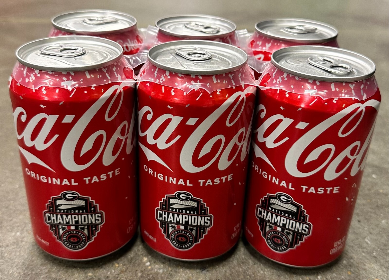6 Pack Georgia Bulldogs 2022 National Championship Coca Cola Coke Can ...