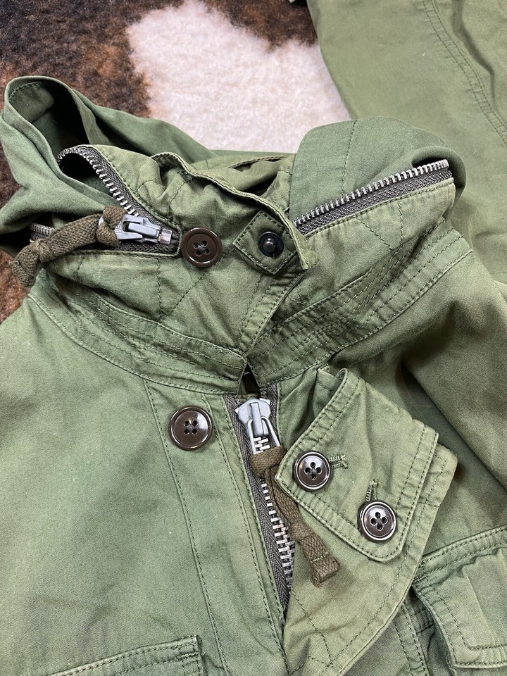 J.Crew Field Mechanic Jacket Mens Long Small Sleeve Pockets Military ...