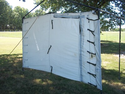 MILITARY SURPLUS 11x11 COMMAND POST TENT LINER WINDOW DOOR WALL SECTION ...
