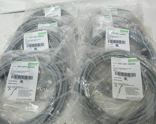 (NEW) Murr Elektronik M12 Female Straight 5M 4A 60V Cable 7000-13221 ...