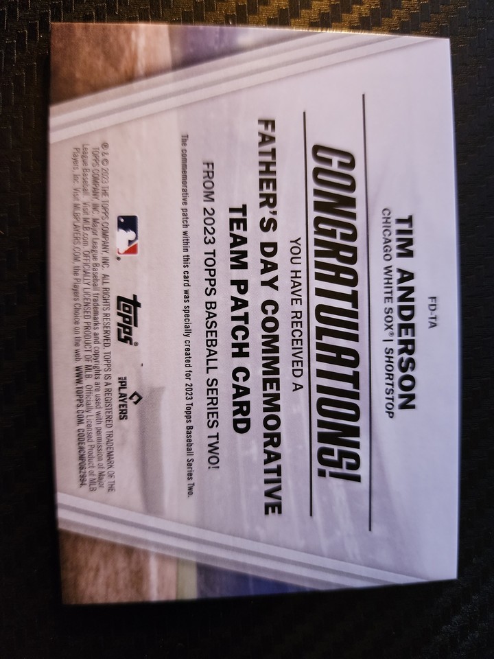 2023 Topps # FD-TA Tim Anderson Chicago White Sox | eBay