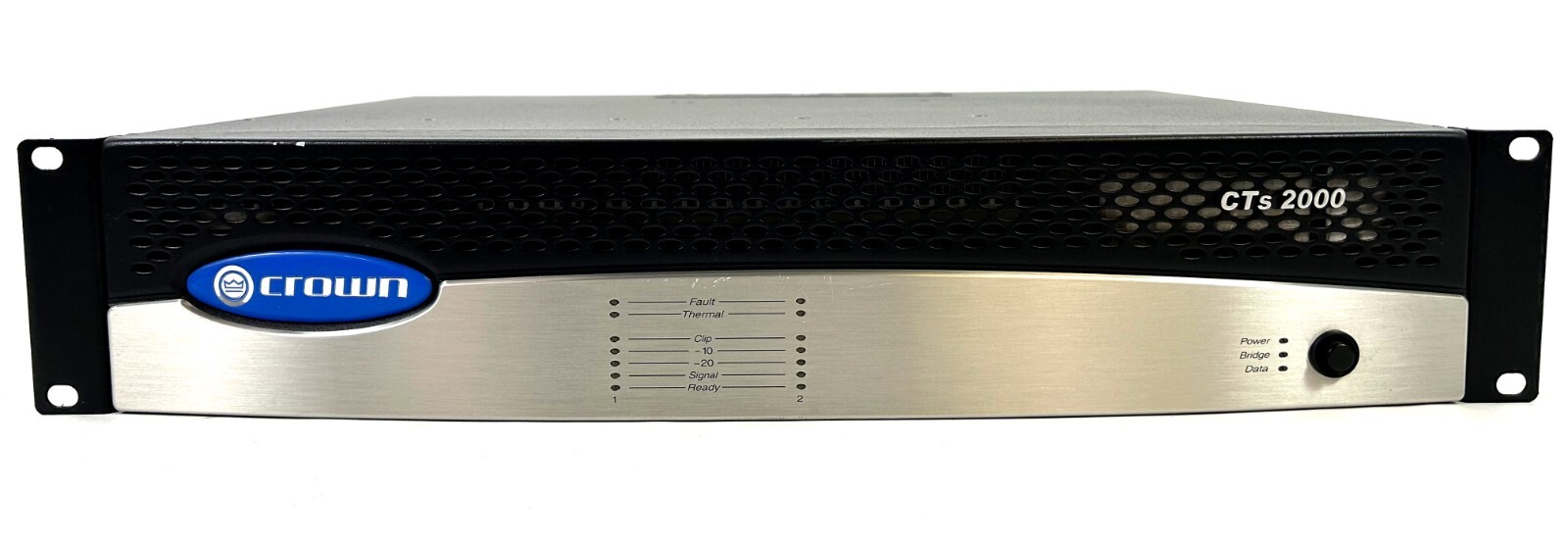 Crown CTS-2000 Two Channel Power Amplifier w/ USP4CN CobraNet Card 1/4 ...