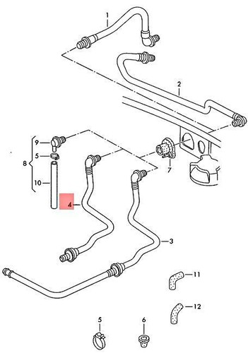 Genuine Volkswagen Vacuum Pipe NOS AUDI VW A4 Avant S4 8D1611931BP | eBay