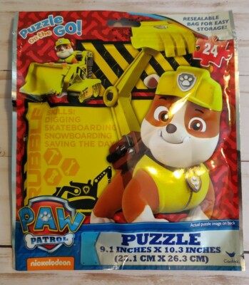 Paw Patrol 24 Piece Puzzle Rubble~Puzzle On The Go~ NEW/SEALED!!! | eBay