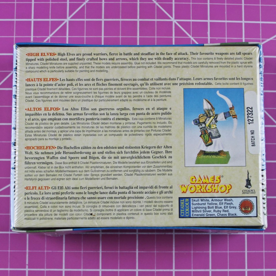 CLASSIC Warhammer High Elves NIB Plastic - OOP Citadel Warriors ...