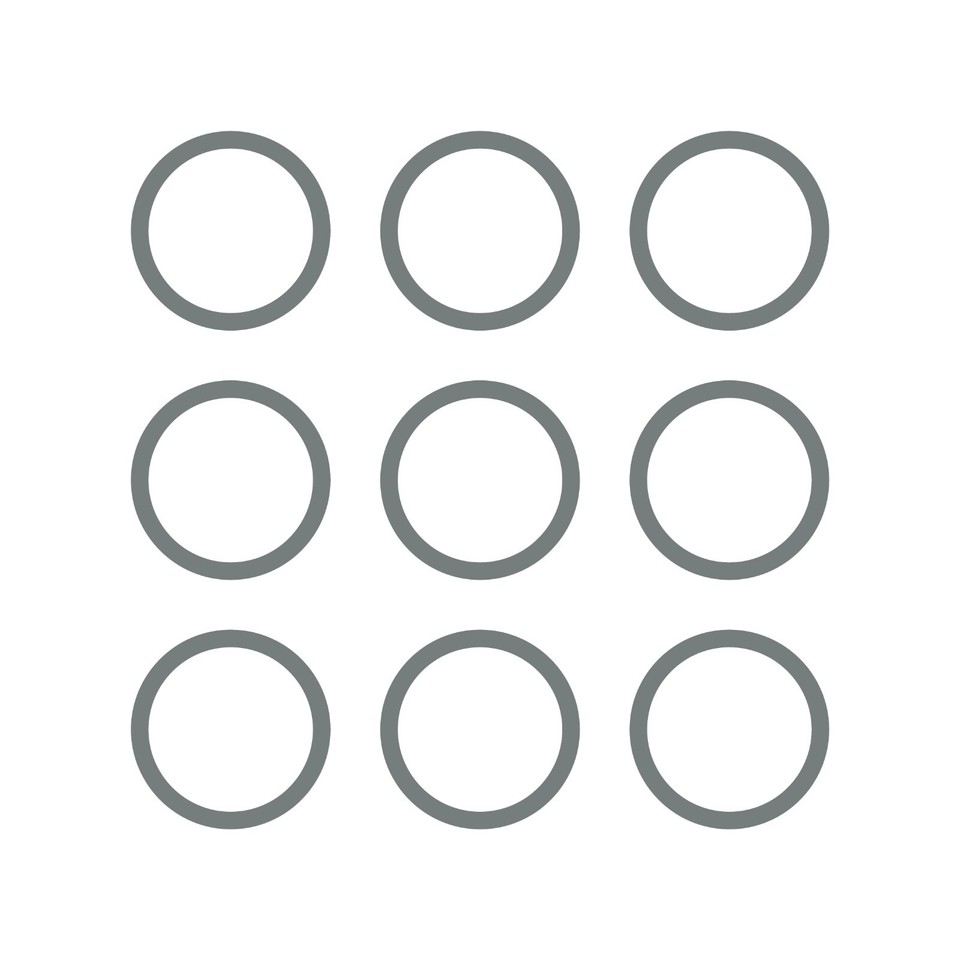 Set of 9 Dot outline Spot Circle Vinyl Decal Circle Outline Ring Round ...