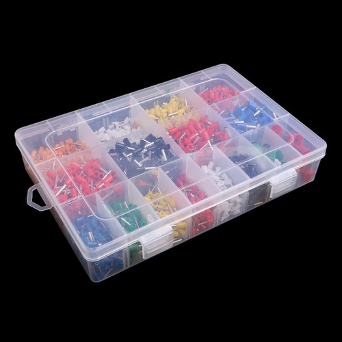 2120pcs Boot lace Ferrules Crimp Connector Insulated Cord Pin End ...