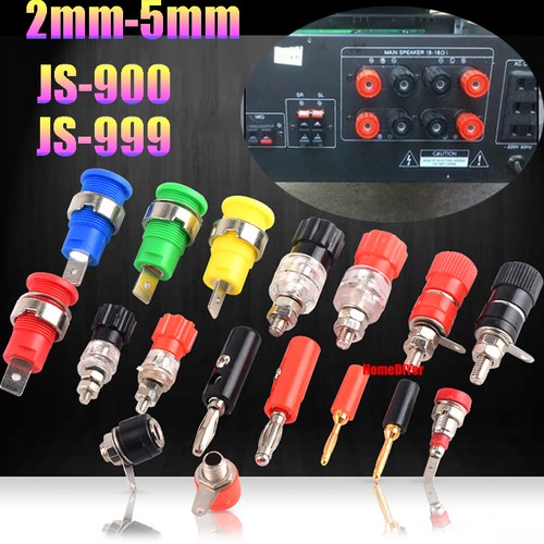 2mm-5mm Banana Plugs Sockets Binding Posts Terminals Connector Adapter ...