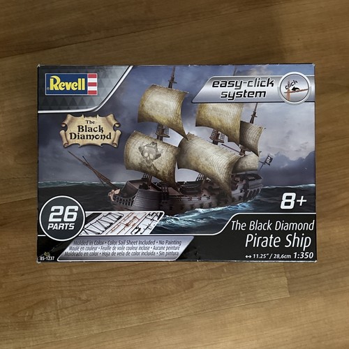 Revell 851237 1:350 Scale Black Diamond Pirate Ship Plastic Model Kit ...