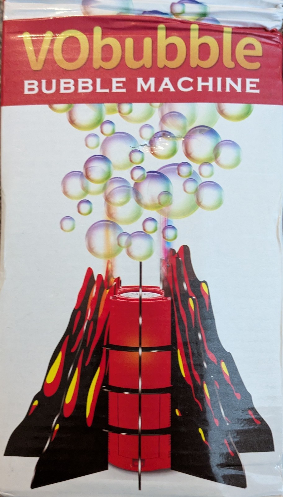 Vobubble Volcano Bubble Machine Kid's Table Top Toy *Battery Operated W ...