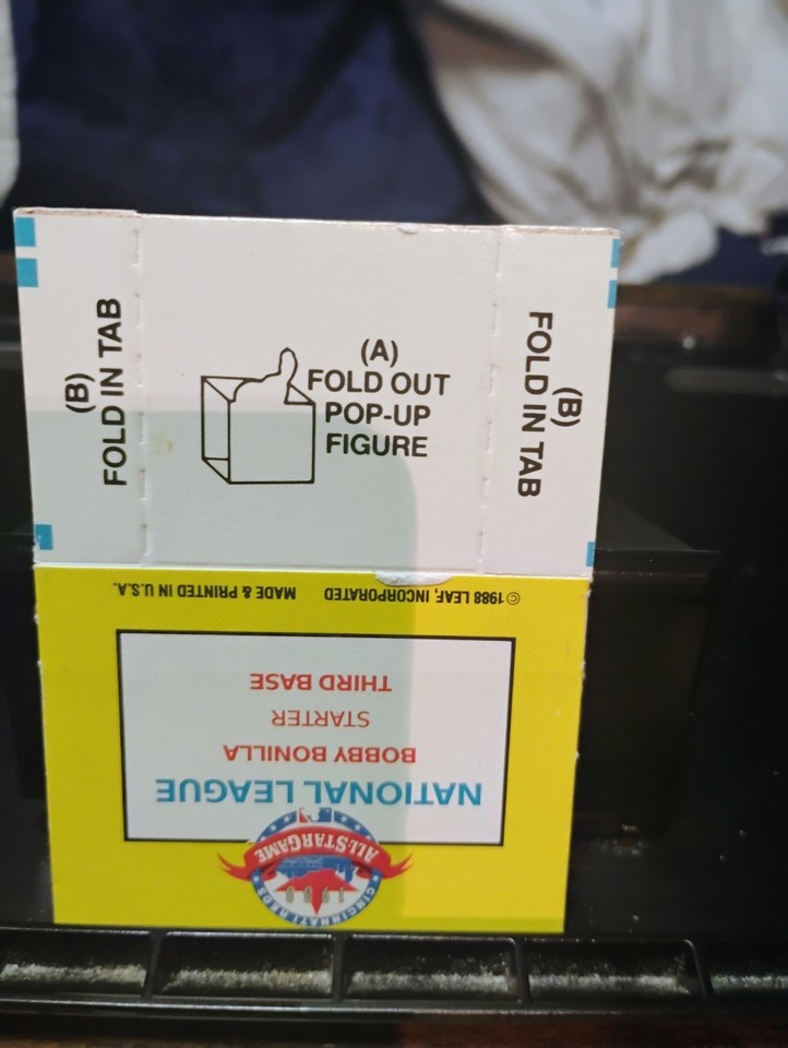 1988 Leaf Bobby Bonilla Starter All Star Game Pop Up Rare Oddball Card ...