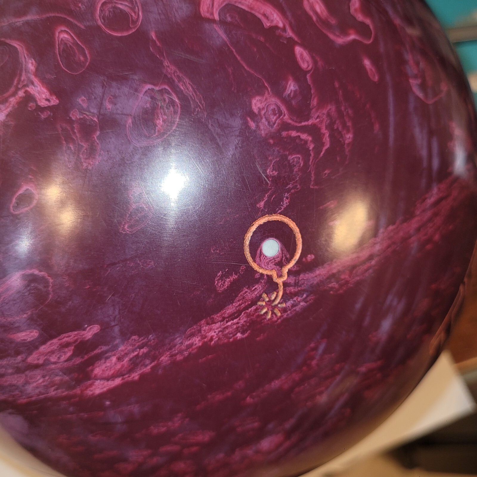 EBONITE MATRIX TPS II BURGUNDY RED SWIRL 15 1b 14.15 Lb Bowling Ball ...