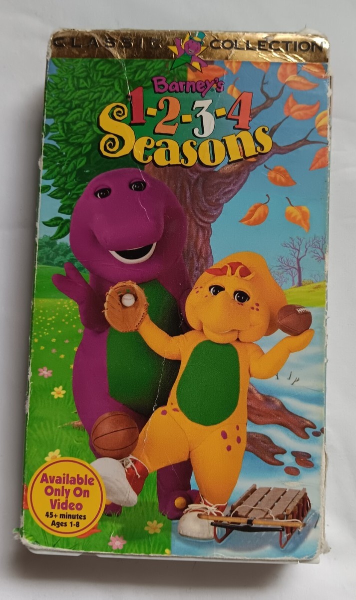 Barney 1234 Seasons Vhs Not On Dvd 1995 Pbs Kids