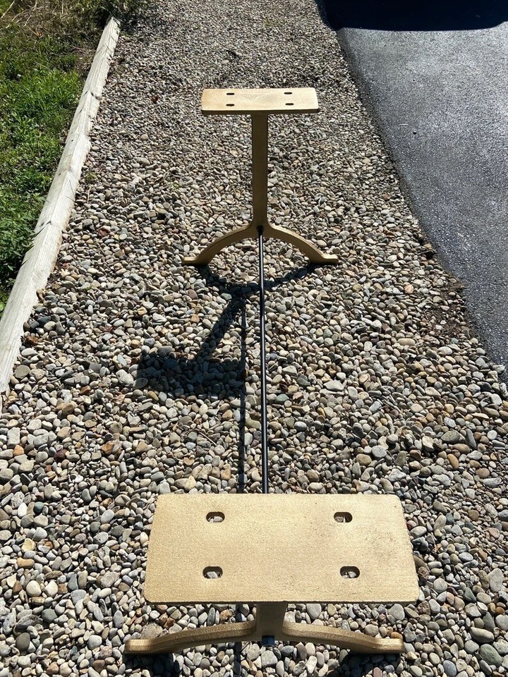 28” Gold Finish wishbone Cast Iron Dining Table Legs, Desk Base, | eBay