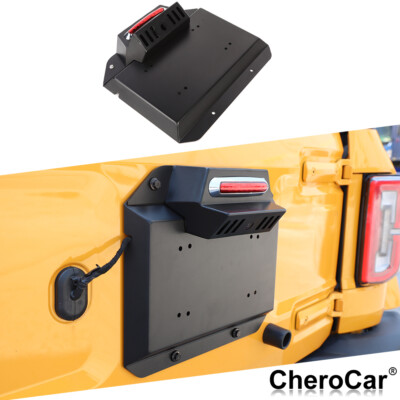 Fit For 2021-2025 Ford Bronco Rear Tailgate Vent License Plate Aluminum ...