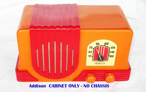 ADDISON RADIO CABINET NO CHASSIS - REPRODUCED TRIM, DIAL, DIAL POINTER ...