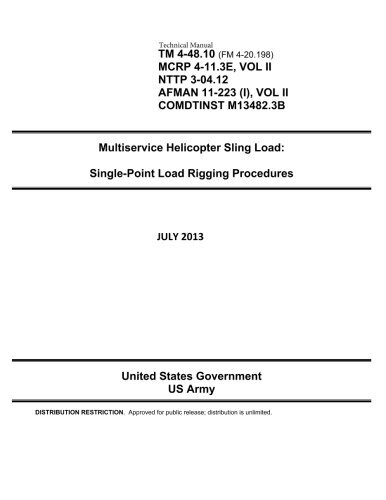Technical Manual TM 4-48. 10 (FM 4-20. 198, MCRP 4-11. 3E VOL II, NTTP ...