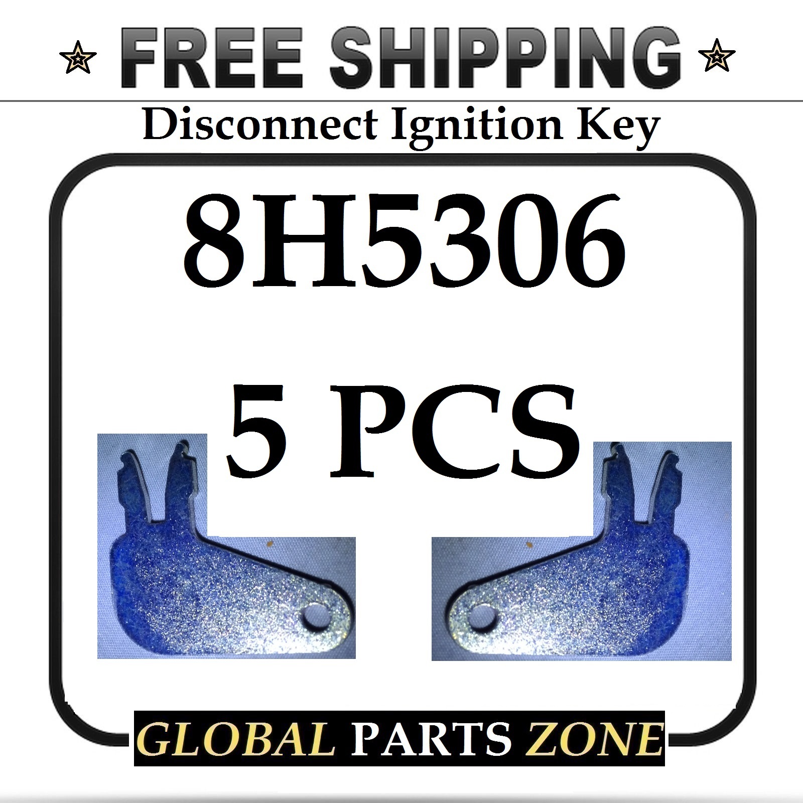 8H5306 8H-5306 5 Pcs.New CATERPILLAR CAT Master Disconnect Ignition Key ...