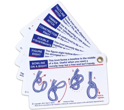 Pro-Knot Outdoor Knot Cards Waterproof Wallet Size Knot Tying Guide | eBay